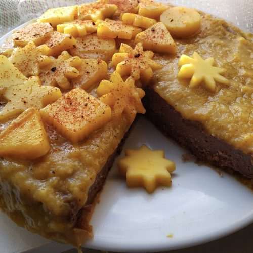 Chocolate Mango Cheesecake with Spiced Mango Coulis – Vegan, Gluten Fr ...