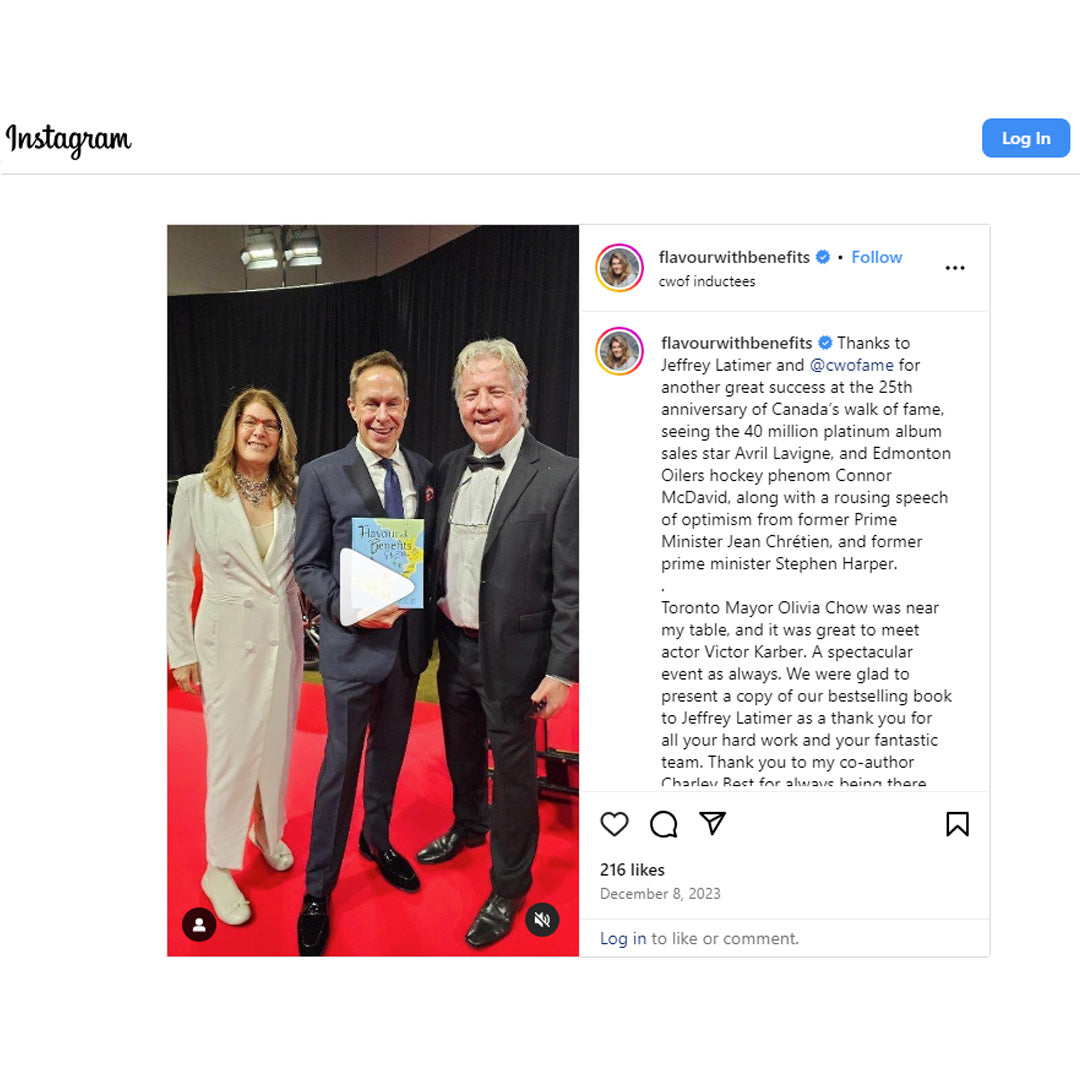 Canada's Walk of Fame with Jeffrey Latimer, CEO accepting Flavour with ...